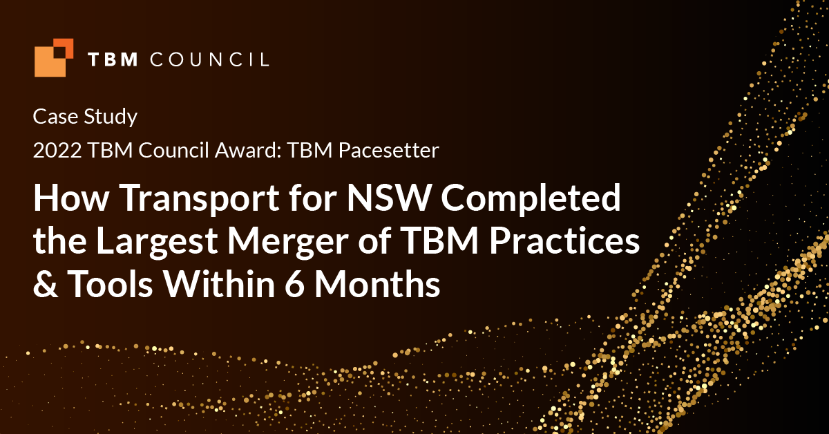 How Transport for NSW Completed the Largest Merger of TBM Practices and ...