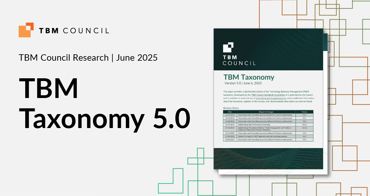 The TBM Taxonomy 5.0.1 - TBM Council