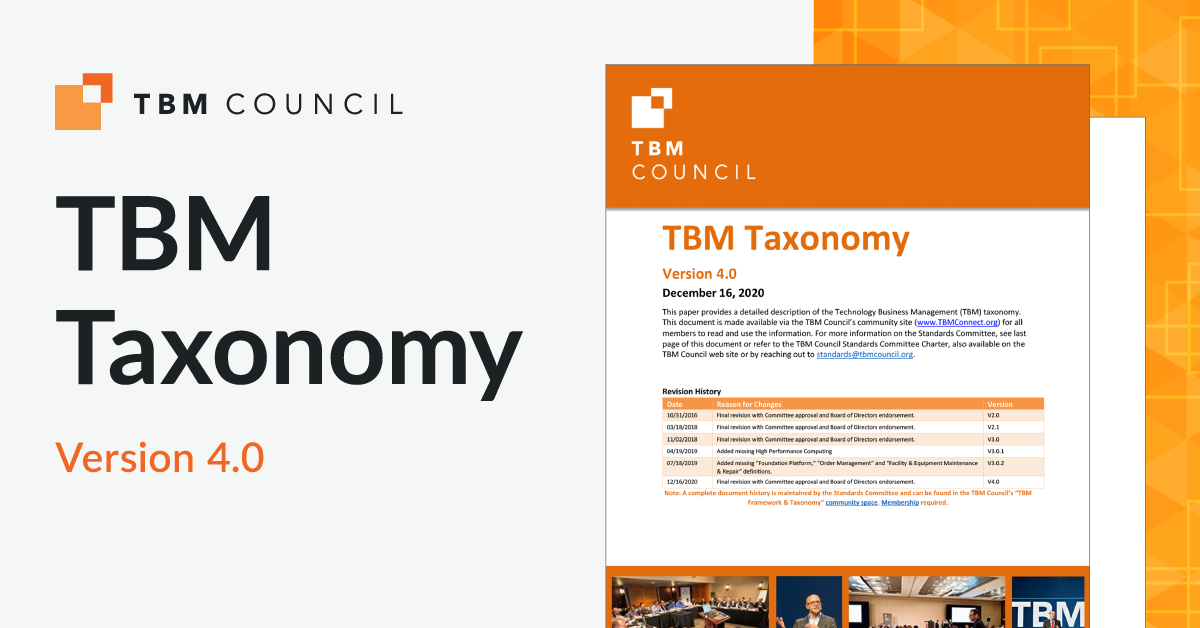 The TBM Taxonomy (4.0) - TBM Council