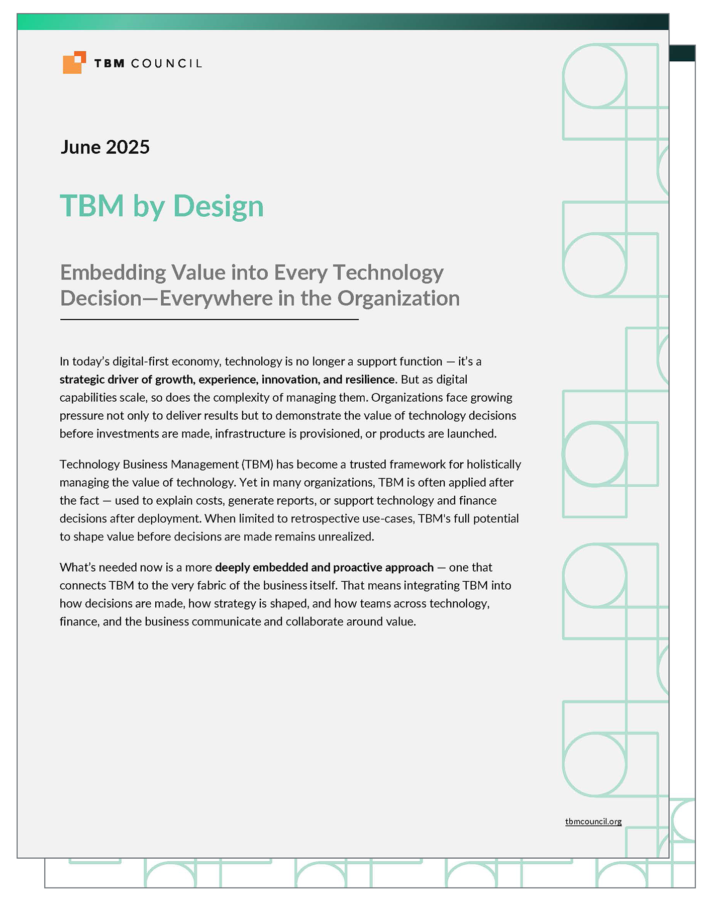 TBM & Benchmarking - TBM Council