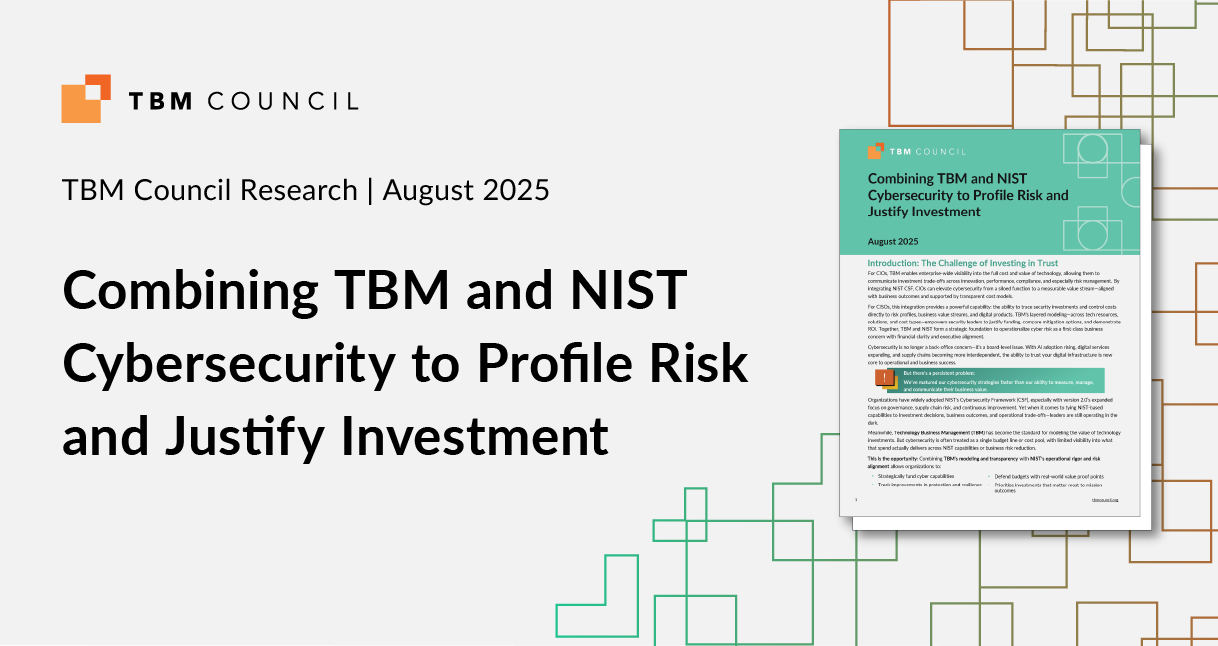 Combining TBM and NIST Cybersecurity to Profile Risk and Justify ...